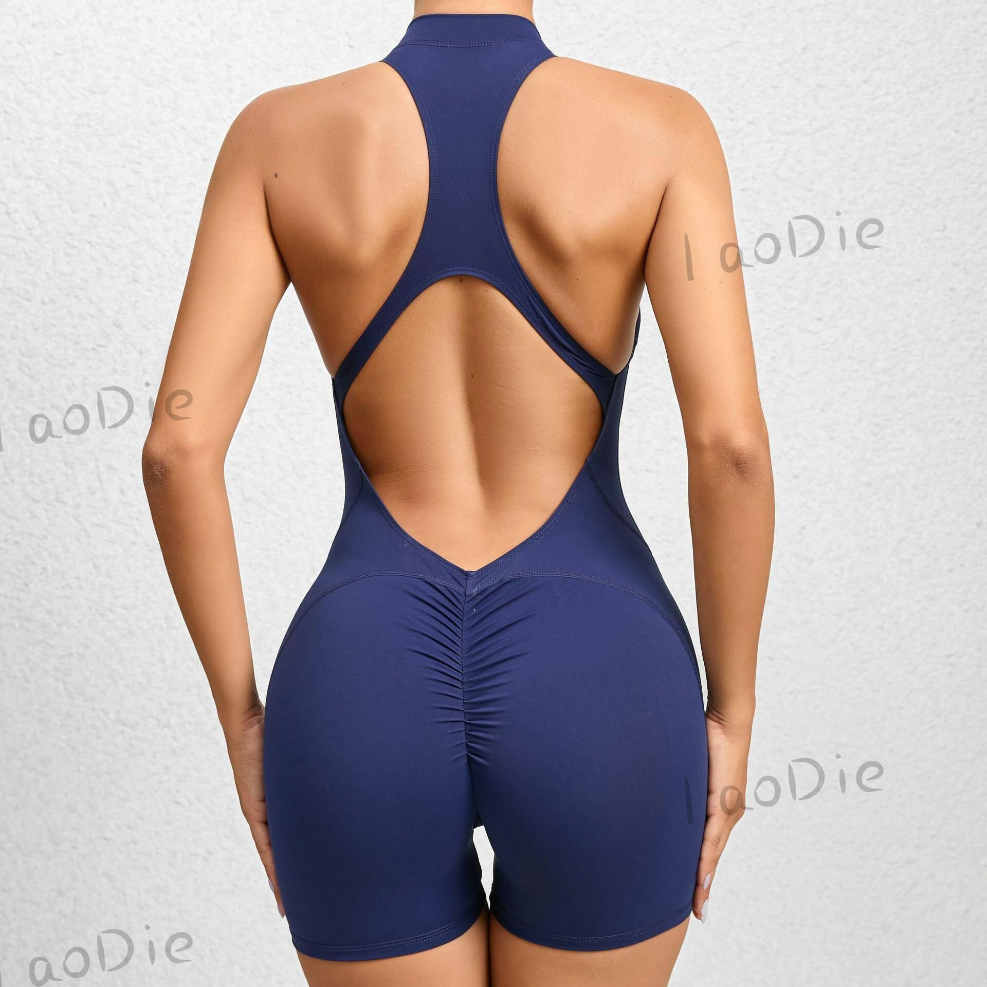 Женское боди для йоги без рукавов с открытой спиной, комбинезон для фитнеса 40-48