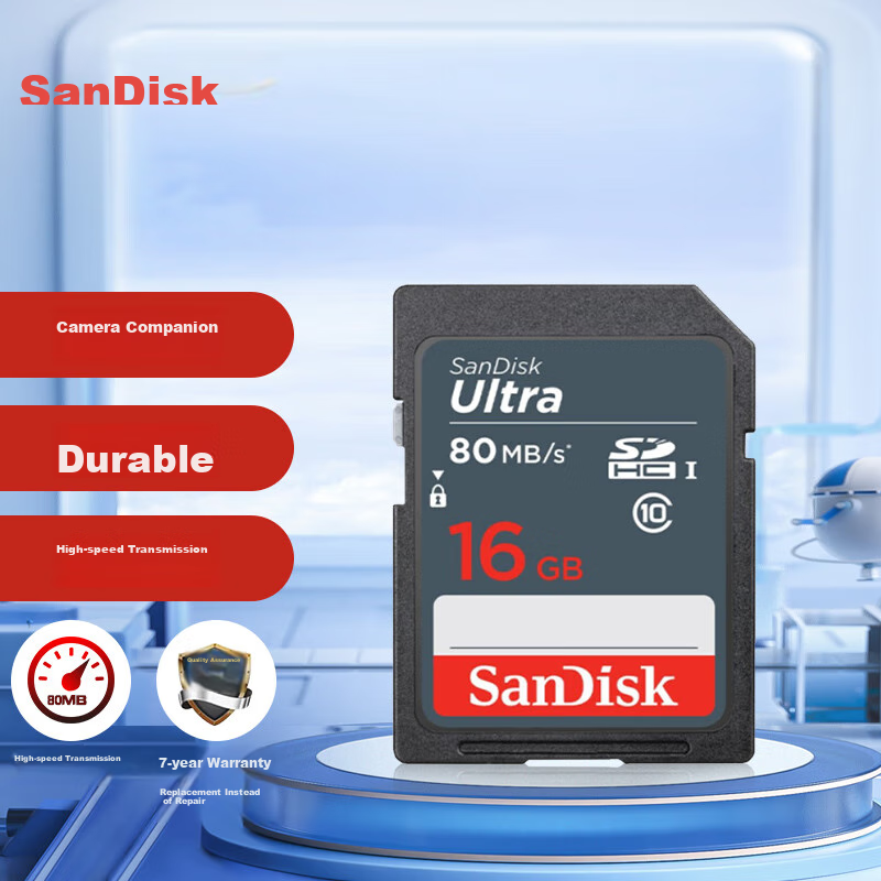 SanDisk 16GB SD Camera Memory Card C10, Full HD Video Recording, Mirrorless/DSLR Digital Camera Storage Card, Durable, Excellent Value for Money