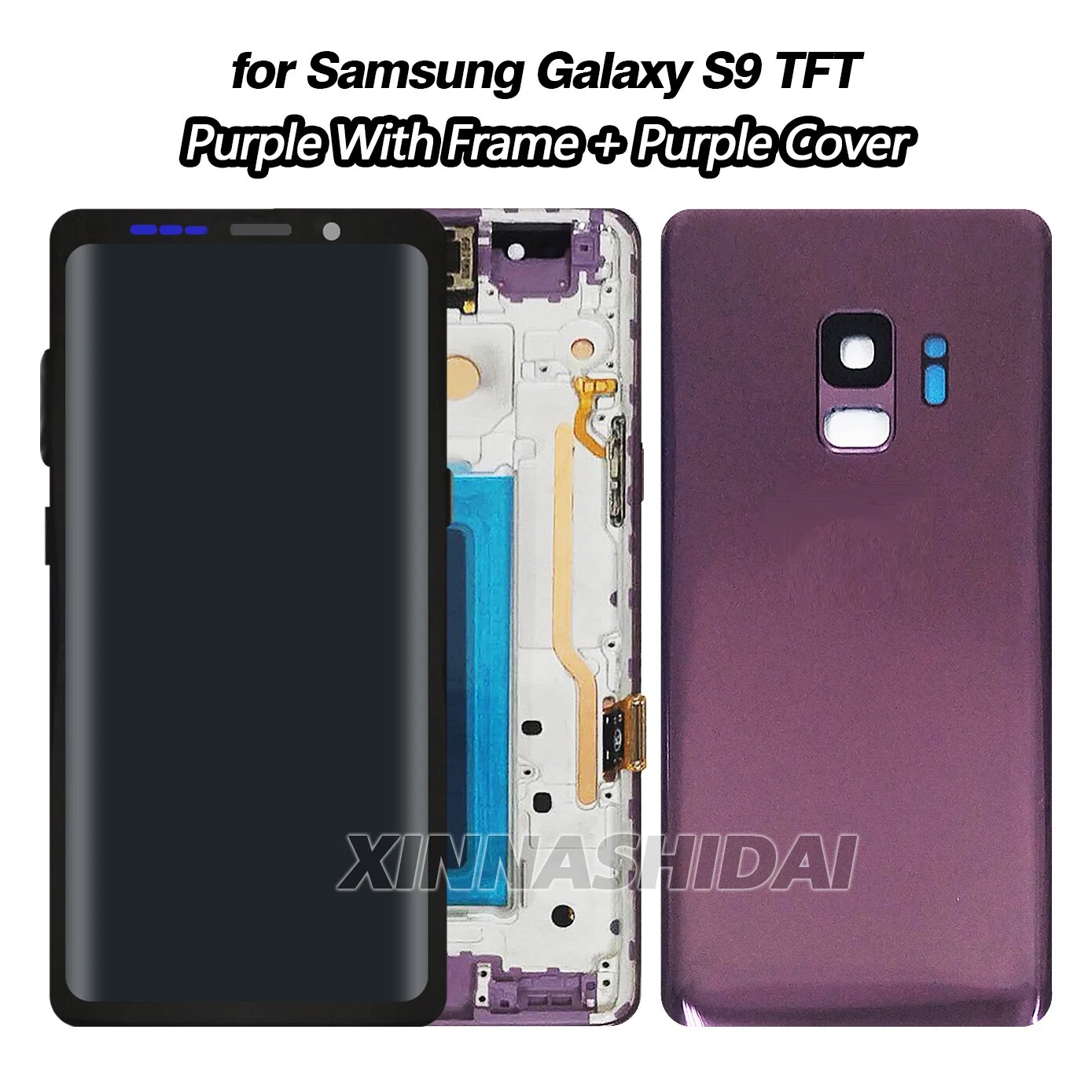 TFT для Samsung Galaxy S9 ЖК-дисплей, замена дигитайзера сенсорного экрана в сборе Puple Frame Cover
