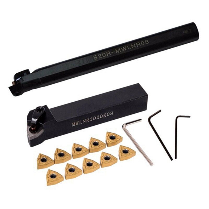 Набор токарных инструментов MWLNR2020K08+ S20R-MWLNR08+10 WNMG080404 s