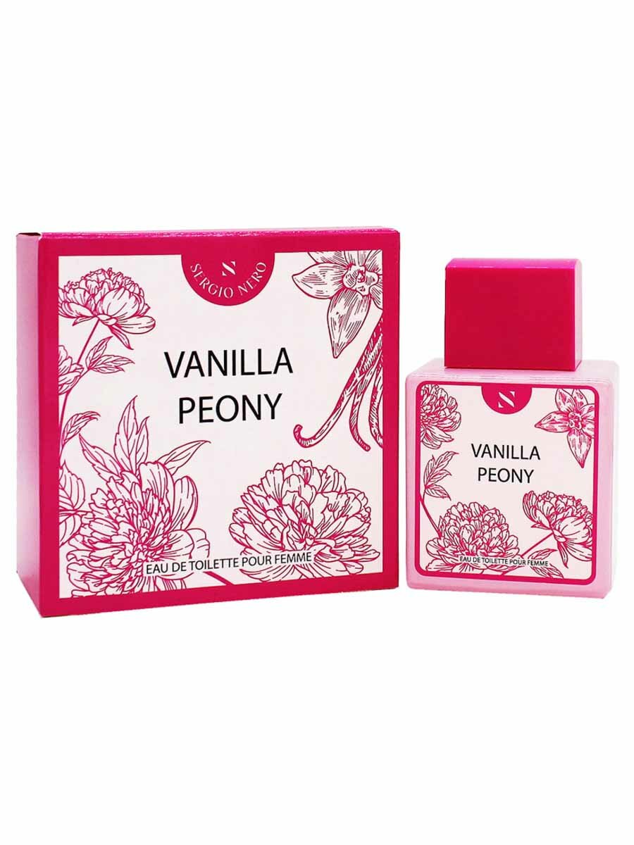 Sergio Nero Туалетная вода для женщин Vanilla Peony, фруктовый, гурманский, 50 мл