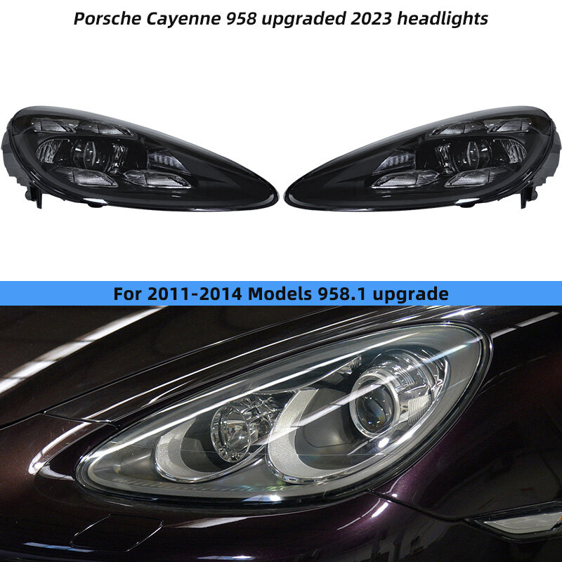 Светодиодные Фары для Porsche Cayenne 958 2011-2014, Стиль 9y0, Цвет Drl арт. 1601405759668