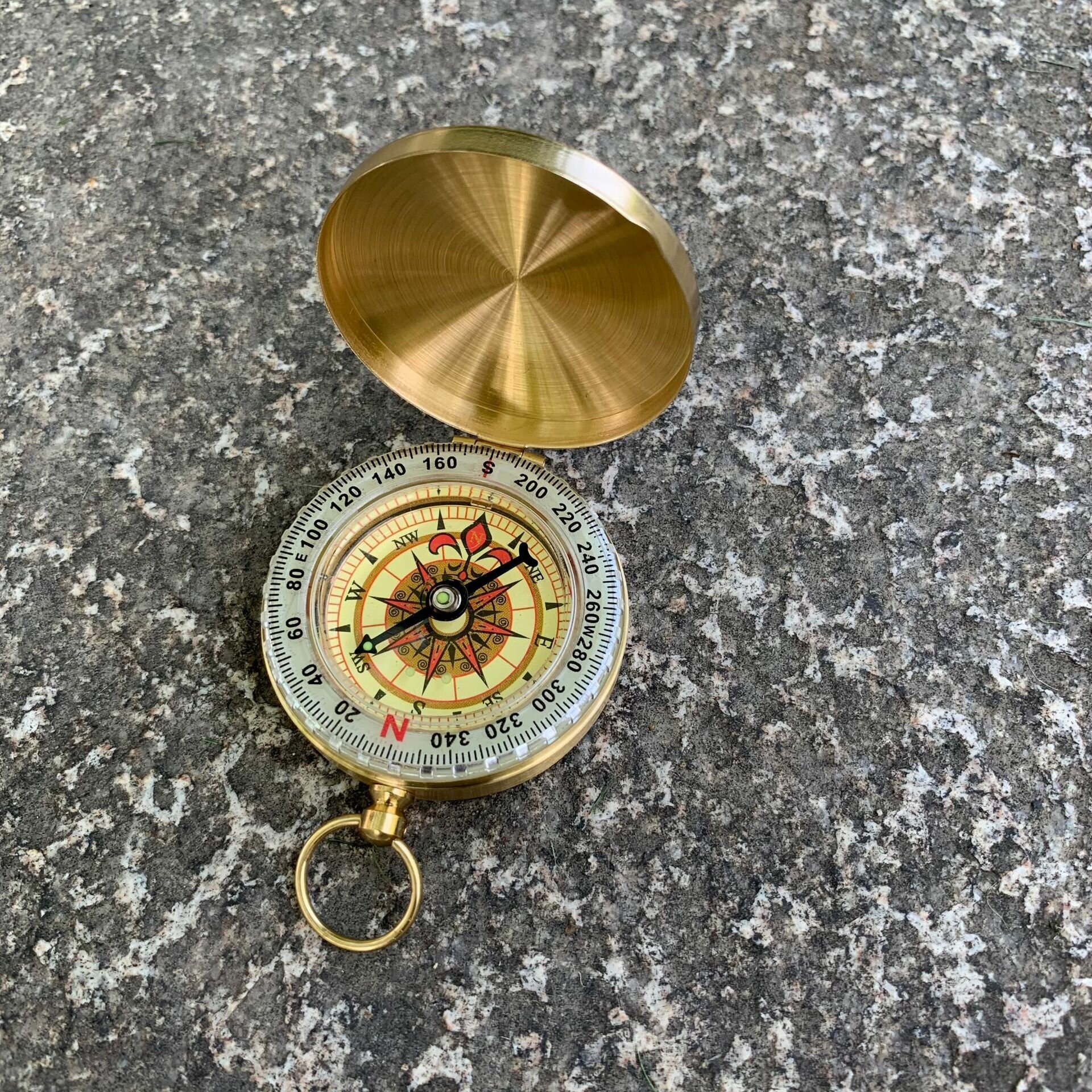 Компас из чистого меди с люминесцентным покрытием для улицы G50, стиль карманных часов, оборудование альпинизма, учебные принадлежности