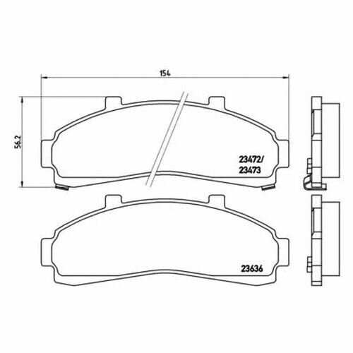 Колодки тормозные дисковые передн Brembo P24041 для Mazda BSERIE, Navajo