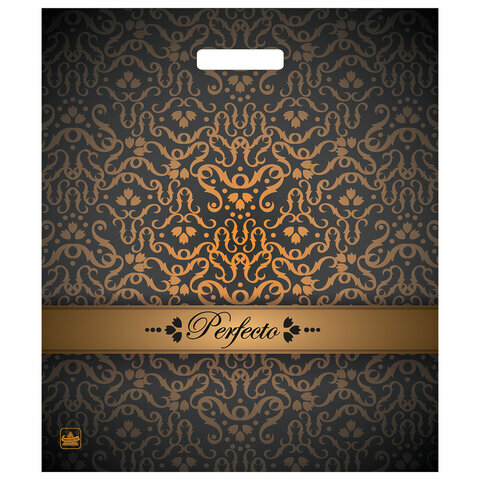 Пакет с вырубной ручкой ПВД, 42х48см, "Перфекто Бисмарк", 90мкм, ШК2369, н00244241