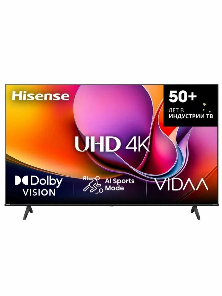 55" Телевизор Hisense 55A6Q LED черный 3840x2160, 4K Ultra HD, 60Гц, Wi-Fi, Smart TV, VIDAA