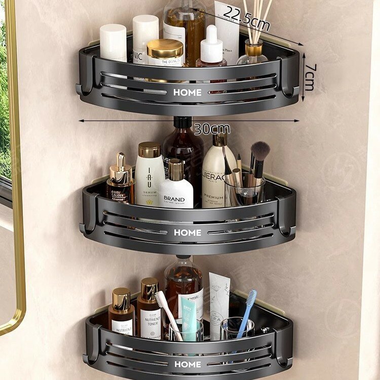 Треугольная стойка для туалета в ванной комнате, полка для унитаза, настенная полка без перфорации, настенный стеллаж