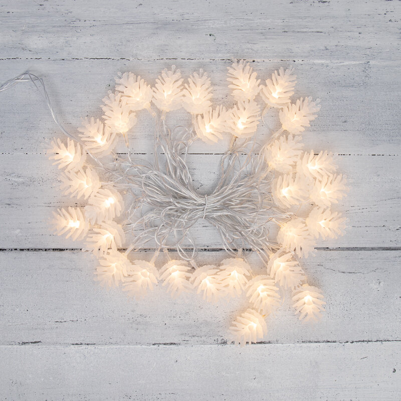 Лампы светодиодные Neon-Night Гирлянда светодиодная Шишки 5 м, 30 LED, прозрачный ПВХ с контроллером, цвет свечения теплый белый NEON-NIGHT