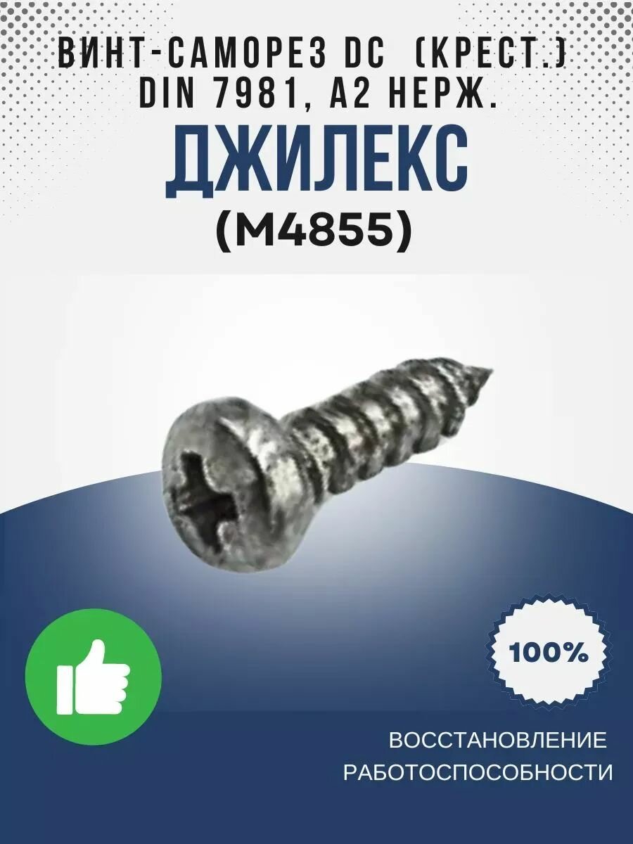 Винт-саморез D3х10 DIN 7981, А2 нерж, 10шт (М4855)