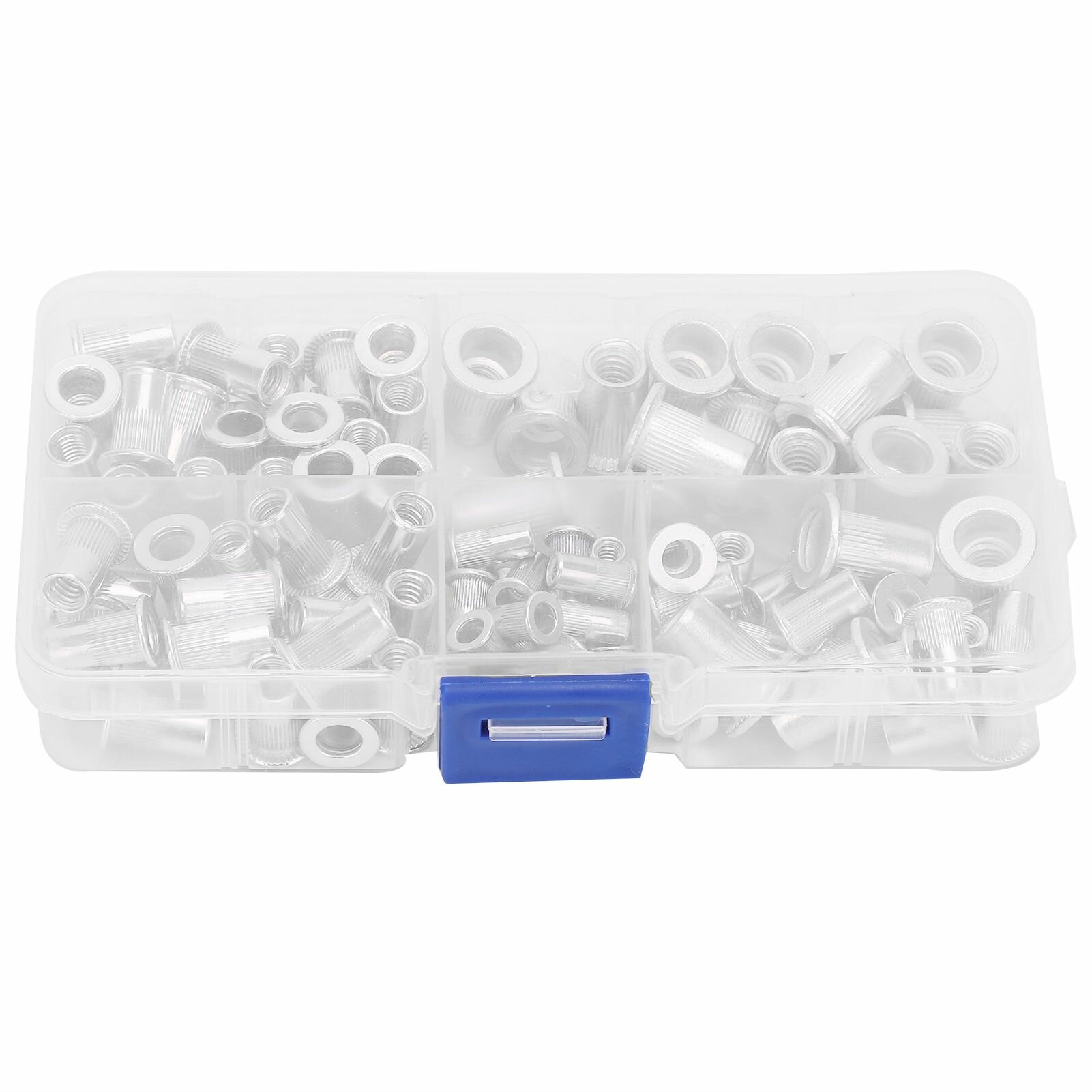 100 шт набор алюминиевых заклепочных гаек дюймовых, в коробке