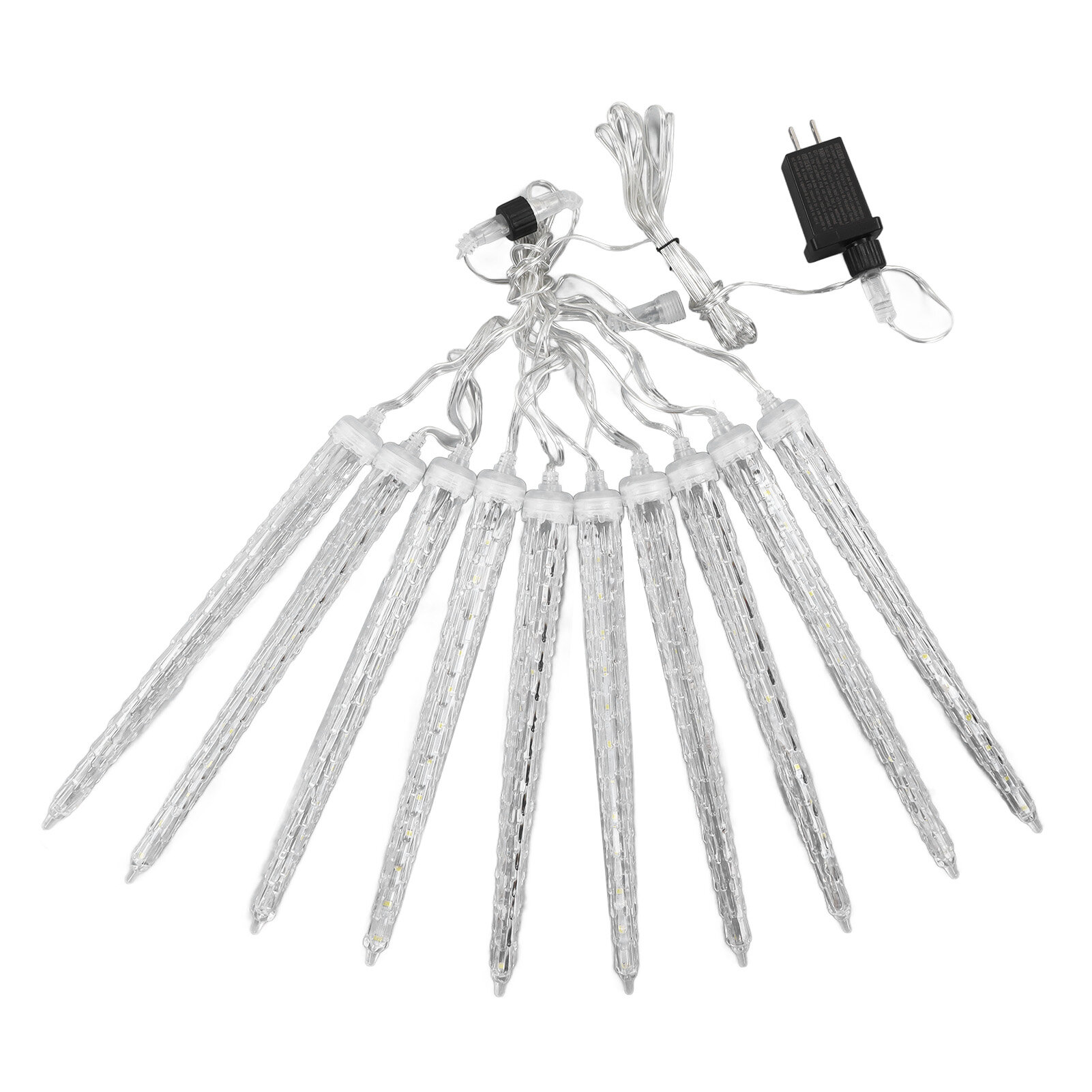 Светодиодные гирлянды «Метеоритный дождь» 4 Вт, 7 В, длина 2 метра, степень защиты IP65, водонепроницаемые, пластиковые, для свадеб и окон.