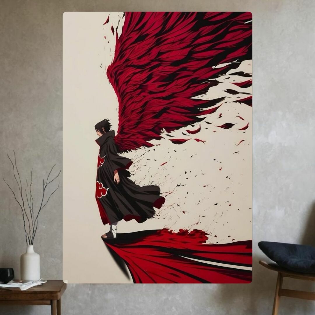 Картина на металле (аниме-Наруто) Итачи Учиха,20*30см