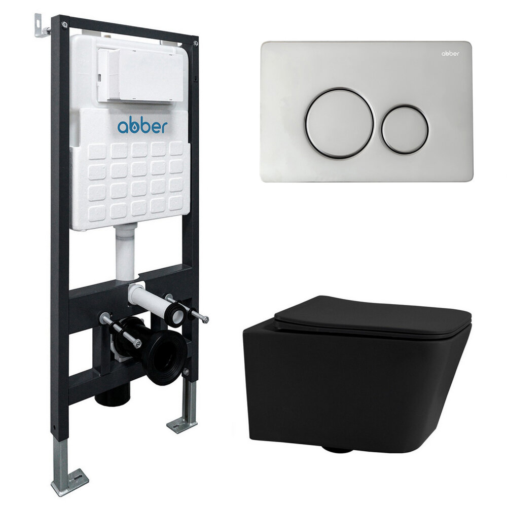 Унитаз с инсталляцией Abber Rechteck AC1201MB-AC0105-AC0121
