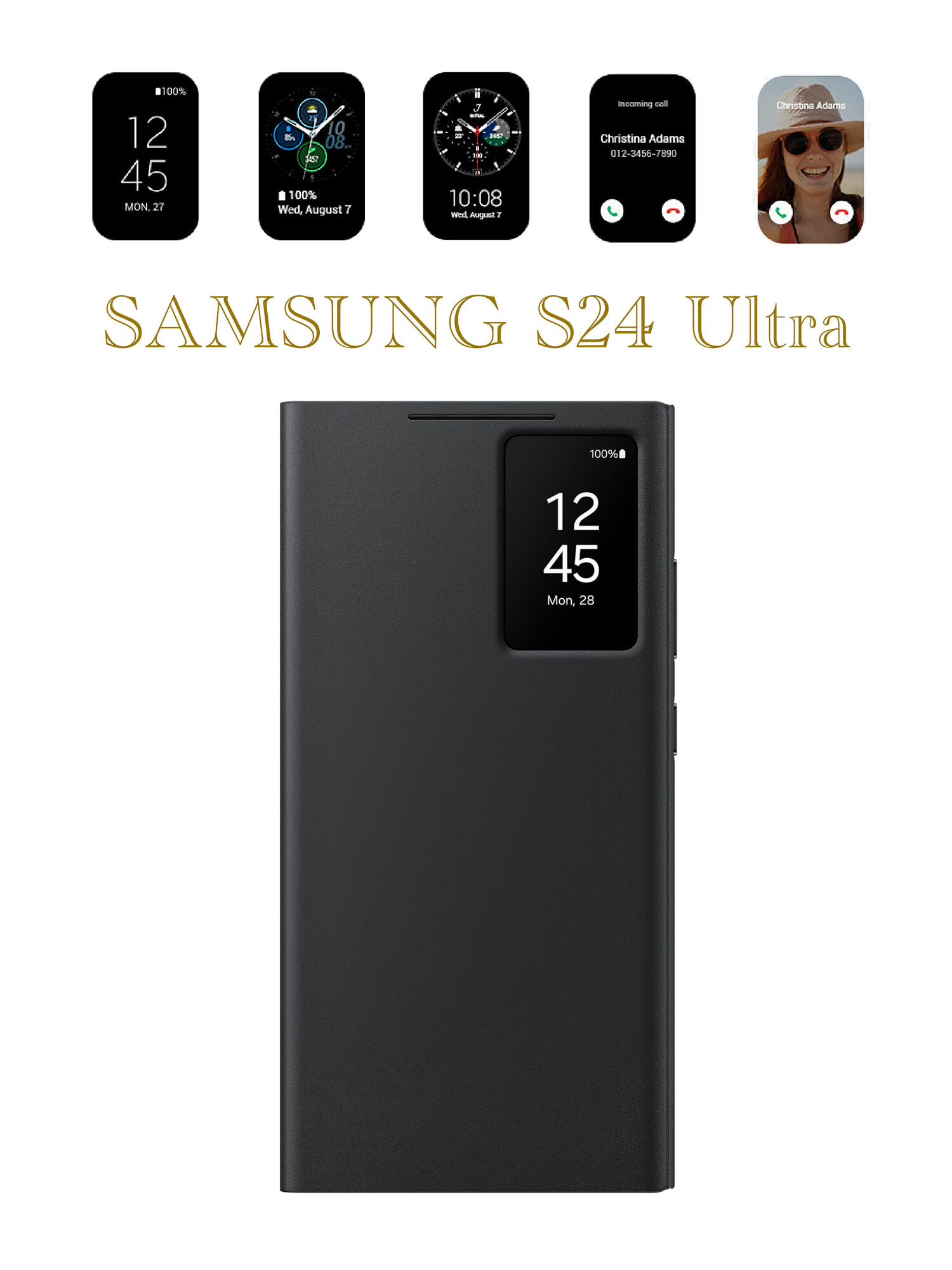 Samsung Чехол чехол-кошелек Smart View для Samsung Galaxy S24 Ultra кошелек Smart View S24 Ultra