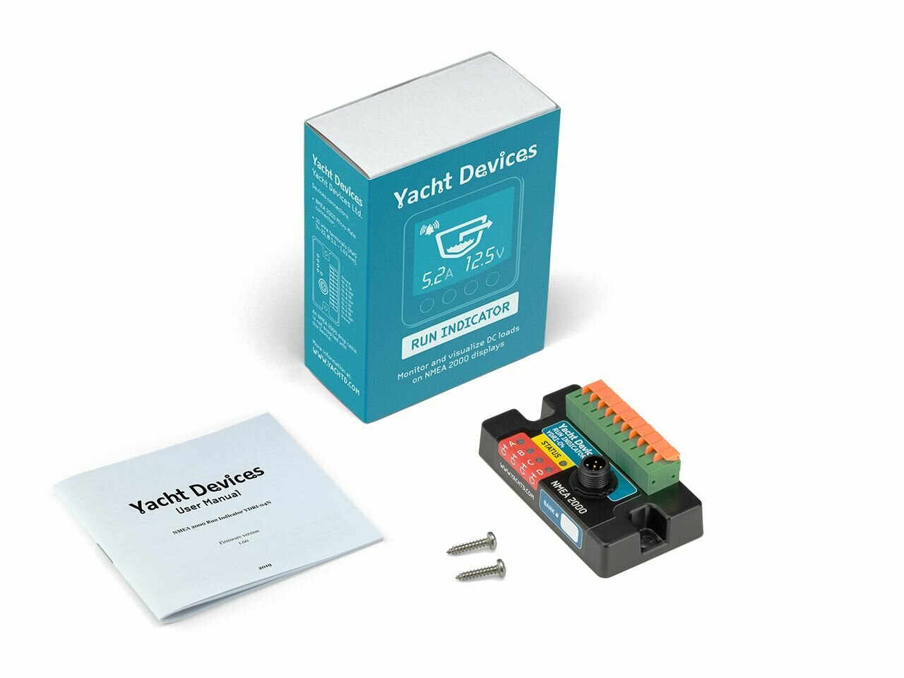 Блок мониторинга нагрузок Yacht Devices YDRI-04N, 4 канала, для NMEA 2000