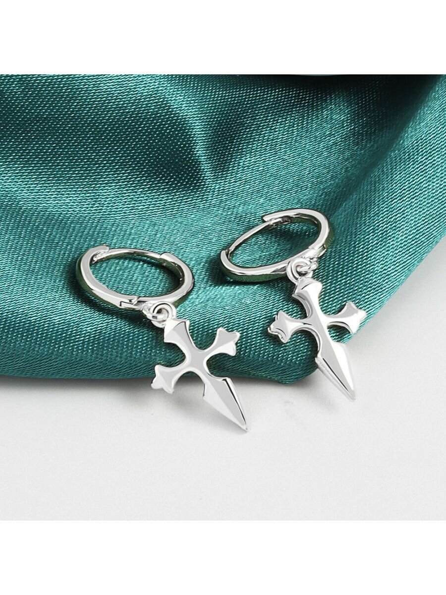 Серьги пусеты, кристалл