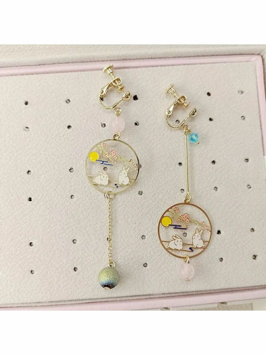 Серьги, искусственный камень