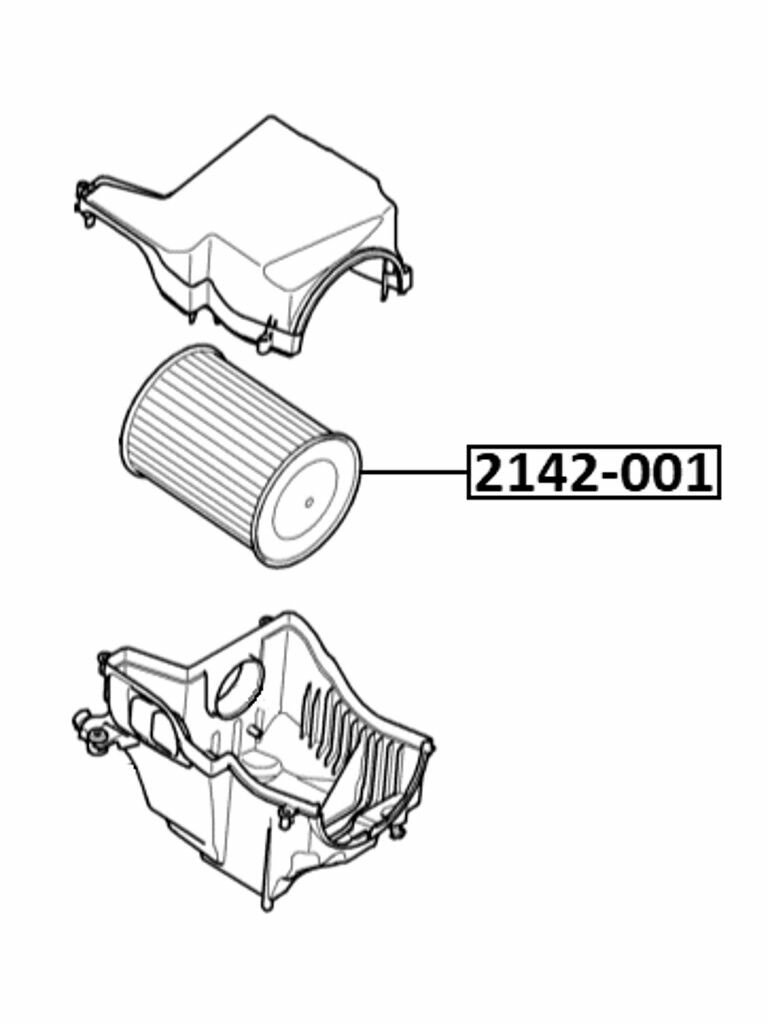 Фильтр воздушный FORD, MAZDA, VOLVO 2142-001 FEBEST.