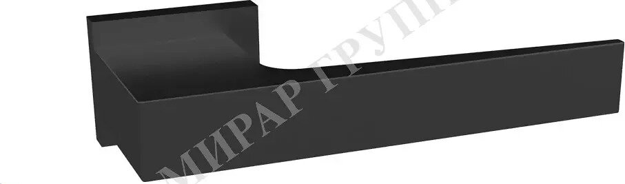 Дверная ручка Fratelli "488" 6 на прямоугольной розетке черный