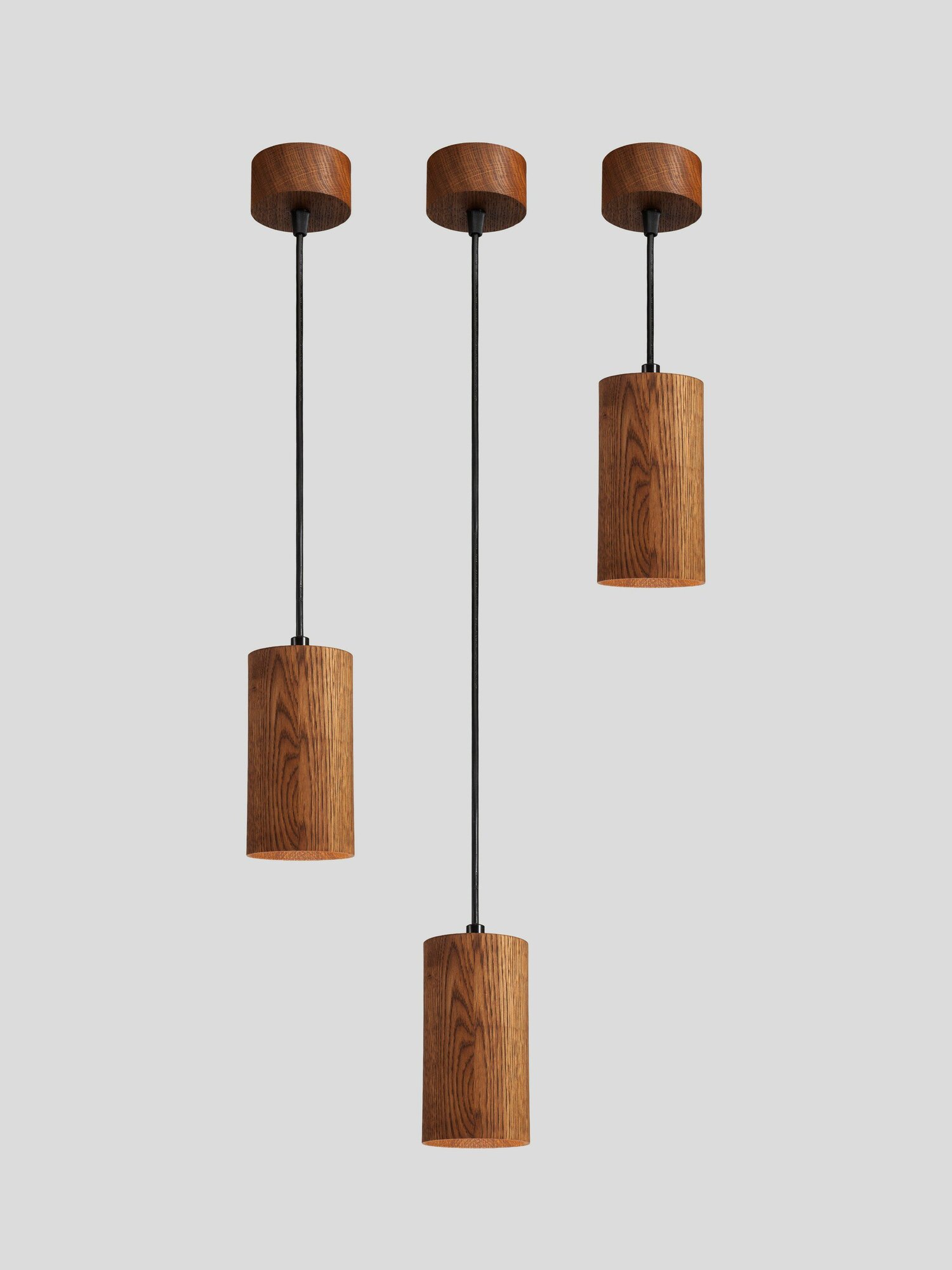 Светильник подвесной naBrevno С8-P, массив дуба темный