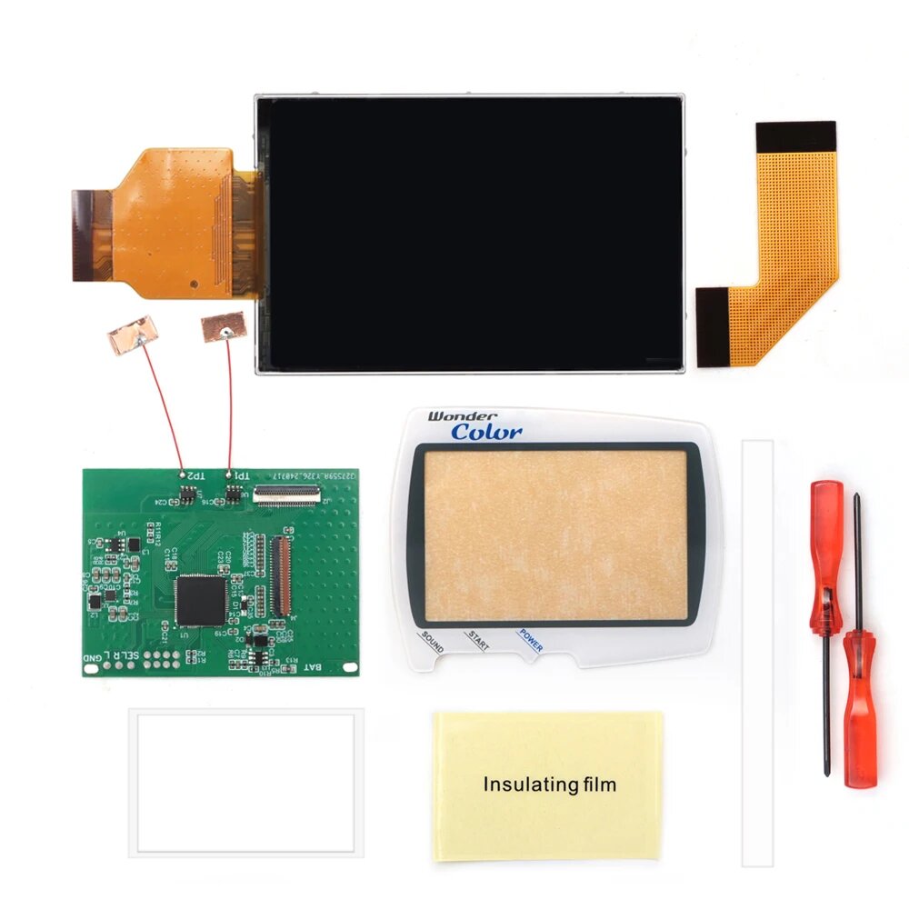 Комплект IPS ЖК-экрана с яркостью подсветки для Bandai WonderSwan Color для игровой консоли WSC