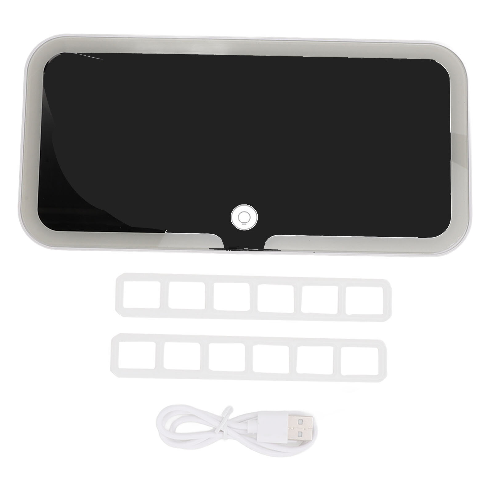 Автомобильное зеркало для макияжа с солнцезащитным козырьком, заряжаемое от USB, с 3 режимами освещения, универсальное автомобильное светодиодное зеркало для автомобиля, грузовика, внедорожника