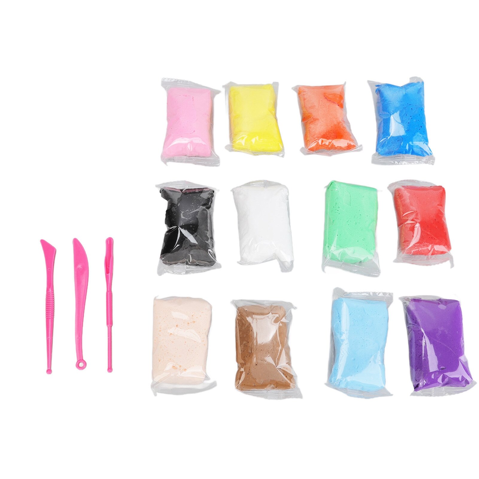 Самозатвердевающая глина, 12 цветов, сверхлегкая мягкая глина для лепки своими руками, с канцелярским ножом, подходит для детей и взрослых.
