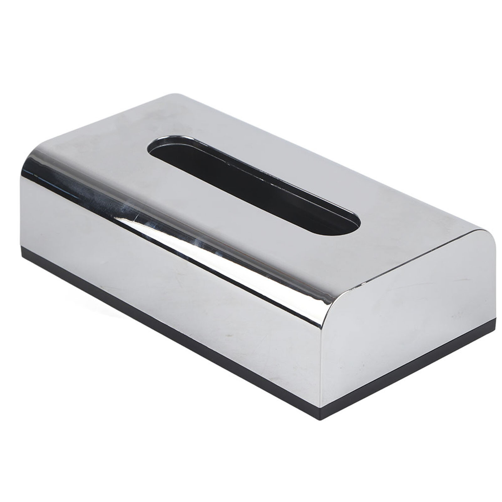 Держатель для салфеток электрохромированный контейнер органайзер для салфеток для дома машины отеля материал пластик цвет серебрный размер 24x13.5x7cm вес 308g количество 1 шт база крышка