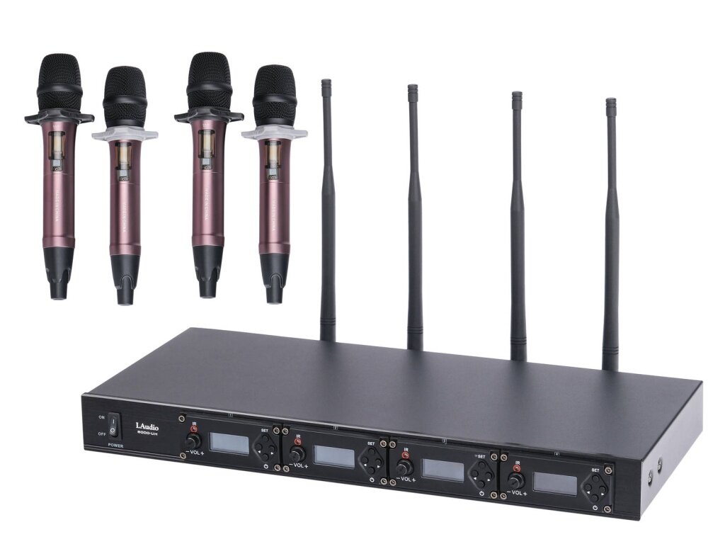 8000-UH Беспроводная конференц-система, 4 ручных микрофона, LAudio