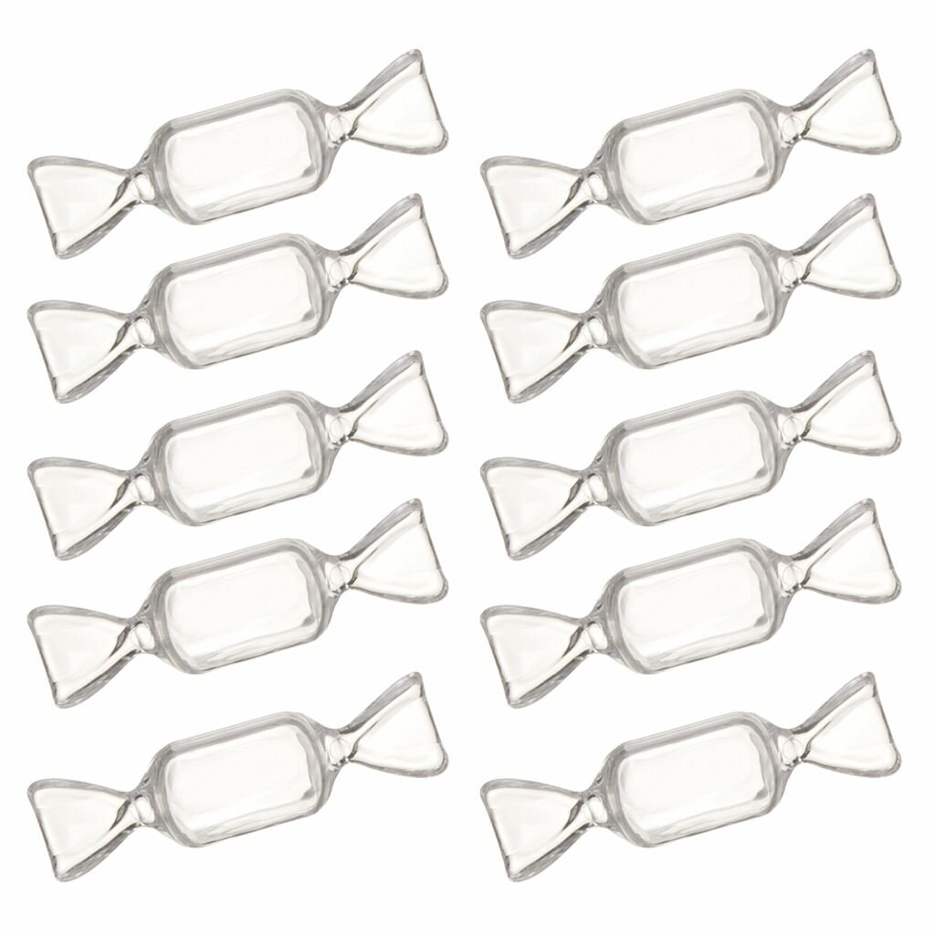 Шкатулка для украшений в форме конфет, 10 шт, Прозрачные пластиковые контейнеры для хранения бусин