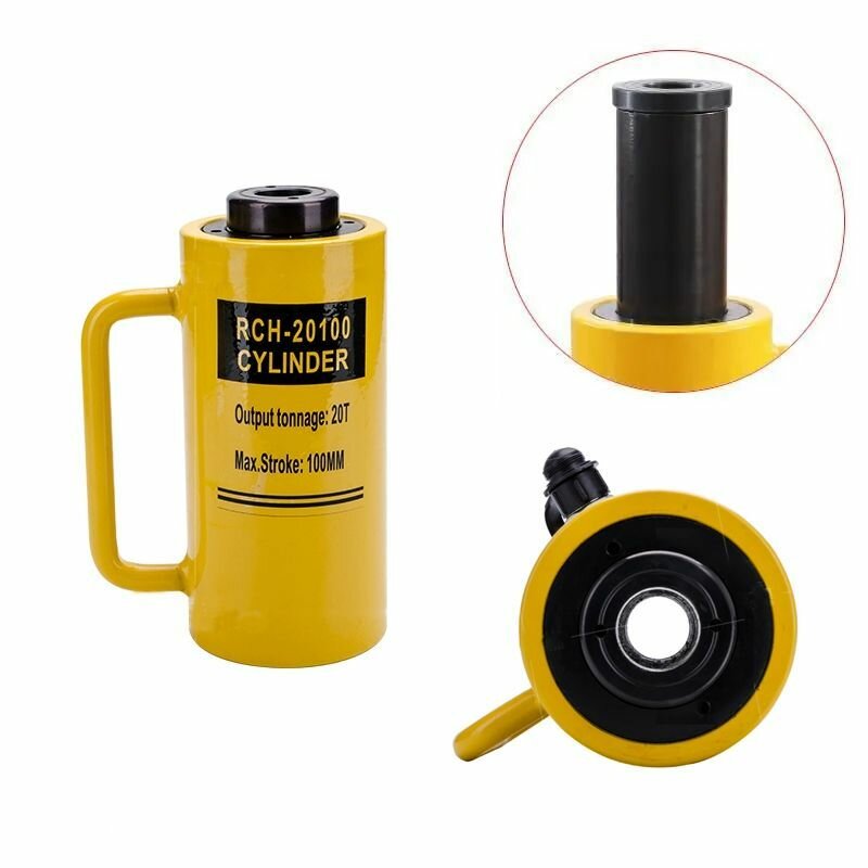 Полый Гидроцилиндр Для Тяжелых Условий Эксплуатации RCH-20100, Производительность 20 Тонн, Ход 100 Мм