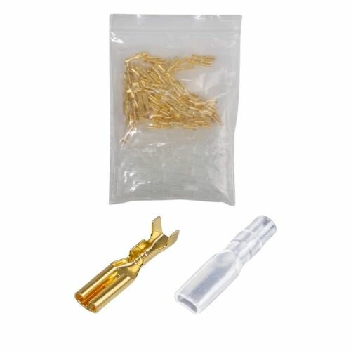 Клемма плоская 2.8мм (F) - 100 шт + Изол. втулки