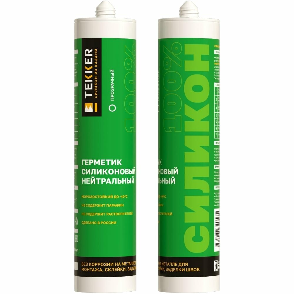 Силиконовый нейтральный герметик Tekker 4680195340134