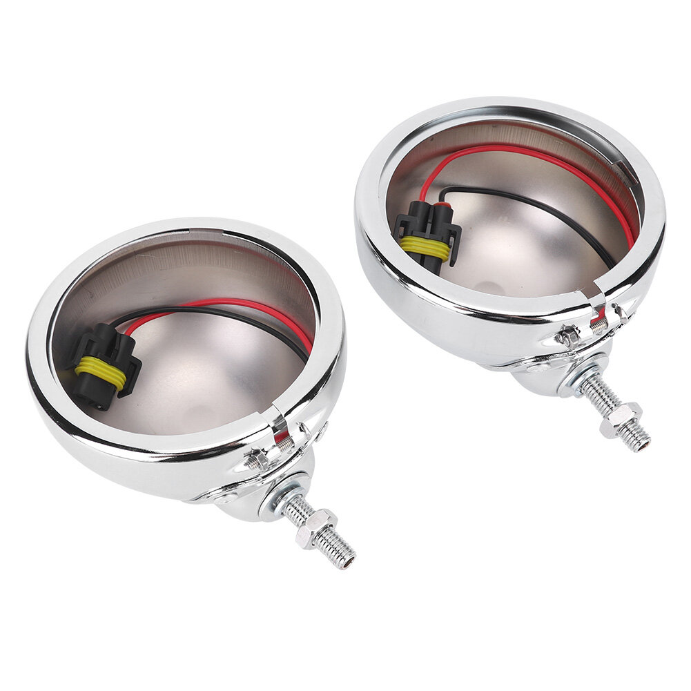 Корпус противотуманной фары для мотоцикла 4,5 дюйма, алюминиевый сплав, прочный, комплект из 2 запасных частей