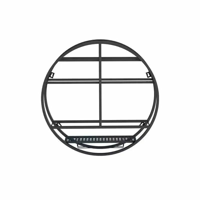 Круглая настенная полка для винных бутылок и бокалов стильный и функциональный декор для гостиной, бара или ресторана