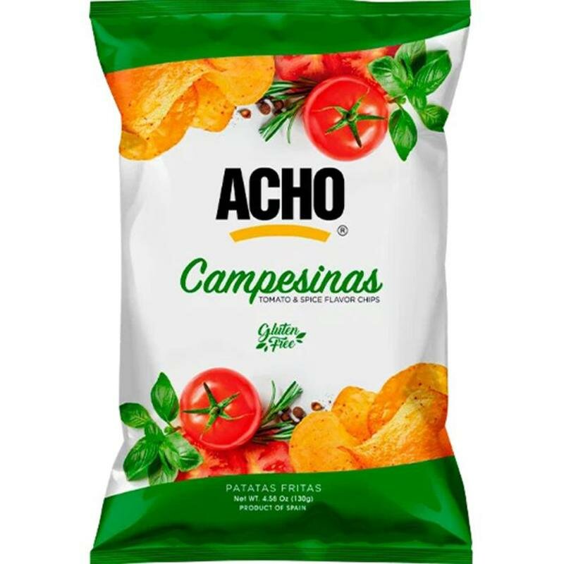 Чипсы картофельные классические премиум с томатами и приправами безглютеновые ACHO 130 г
