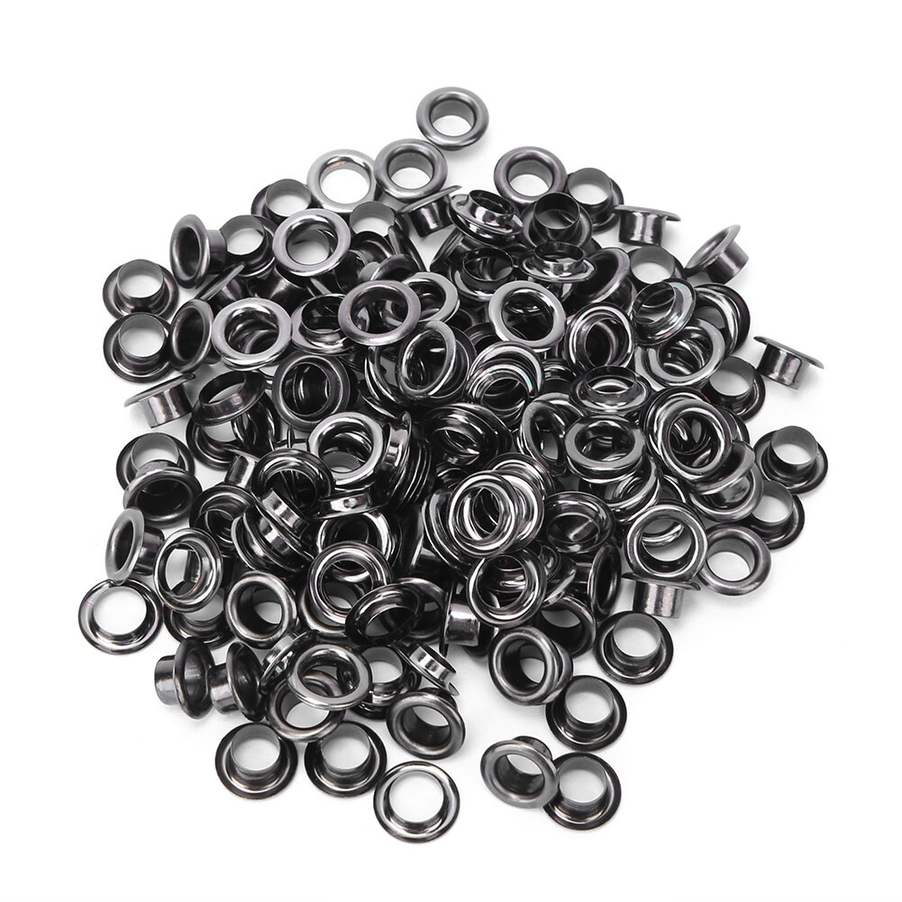 100 шт. 6 мм латунные двухсторонние полые заклепки с люверсом для одежды, сумок, ремней, обуви (цвет оружия)