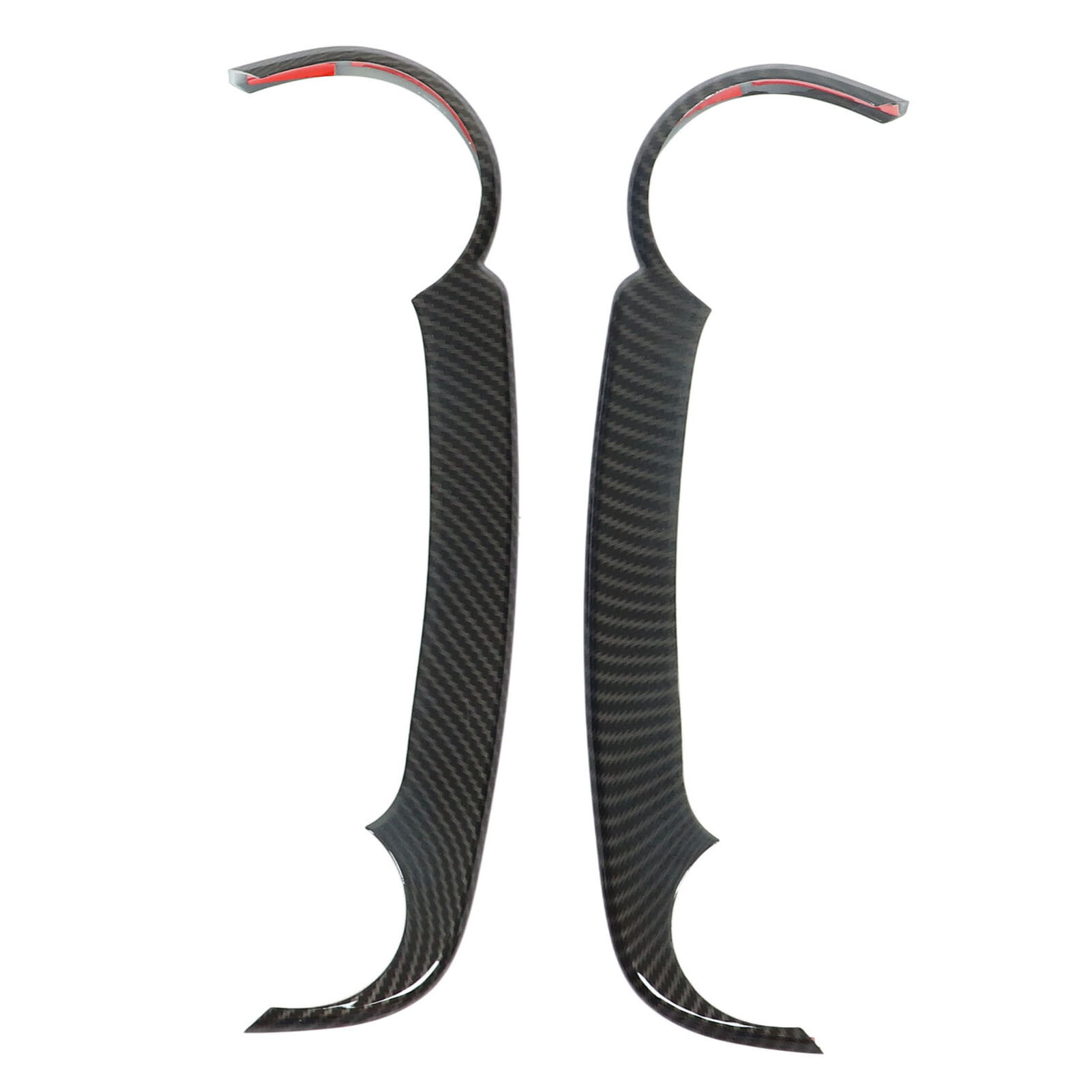 Коврики для боковых панелей навигации в стиле углеродного волокна, боковые планки для панели приборов для FJ CRUISER XJ10 2007‑2021, материал ABS, установка на боковую панель центральной навигации, комплект из 2 штук