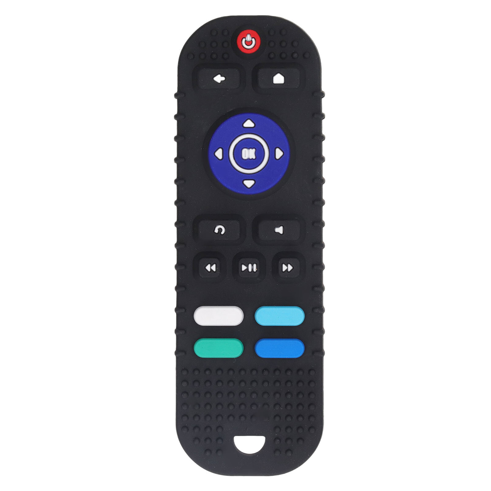 Мягкие силиконовые прорезыватели в форме пульта дистанционного управления для малышей, мальчиков и девочек, черные.