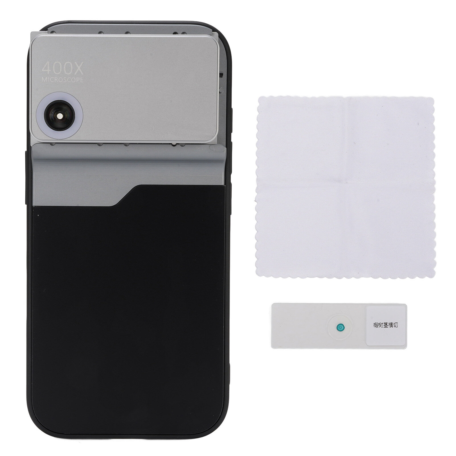 400x телефонный микроскоп со светодиодным светодиодным алюминиевым TPU HD Сотовый телефон Pocket Microscope Microscope для 16 Pro