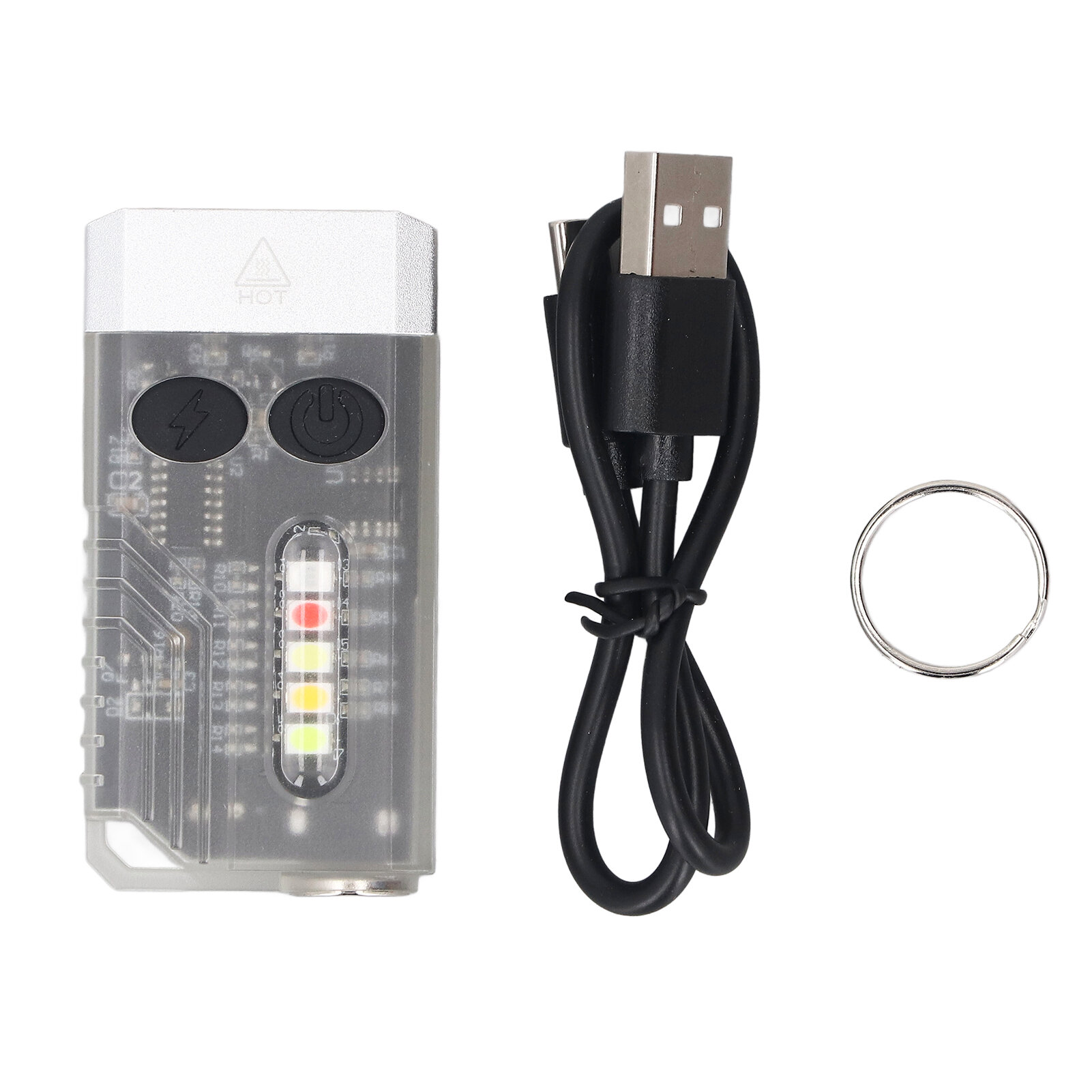 Мощный фонарик EDC 1000 люмен, 365 нм UV, магнитное основание, Type-C