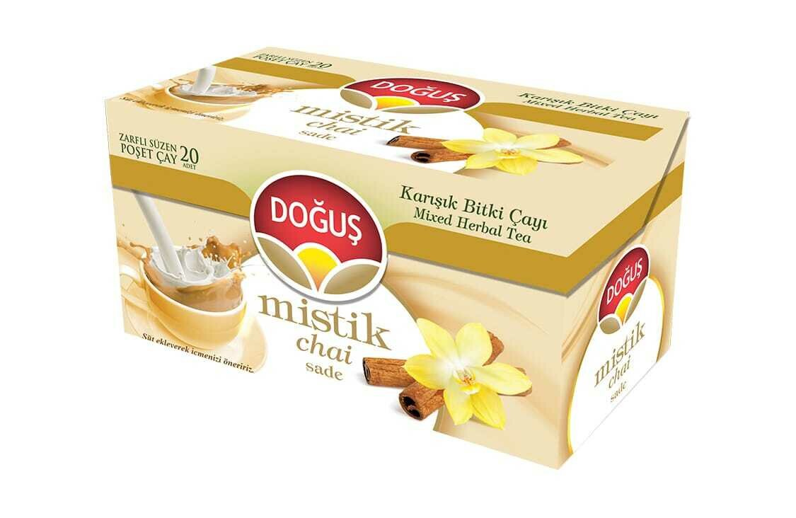 Чай травяной в пакетиках "Мистик" с ванилью и корицей , "Dogus", Mistik chai, 40гр. Турция