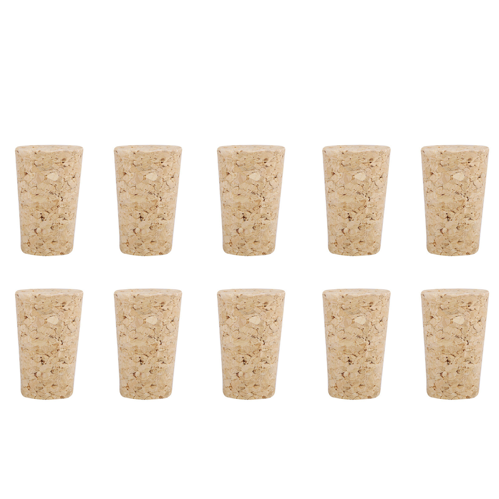 10 шт. натуральных пробок конической формы из дерева для винных бутылок (22*17*35 мм)