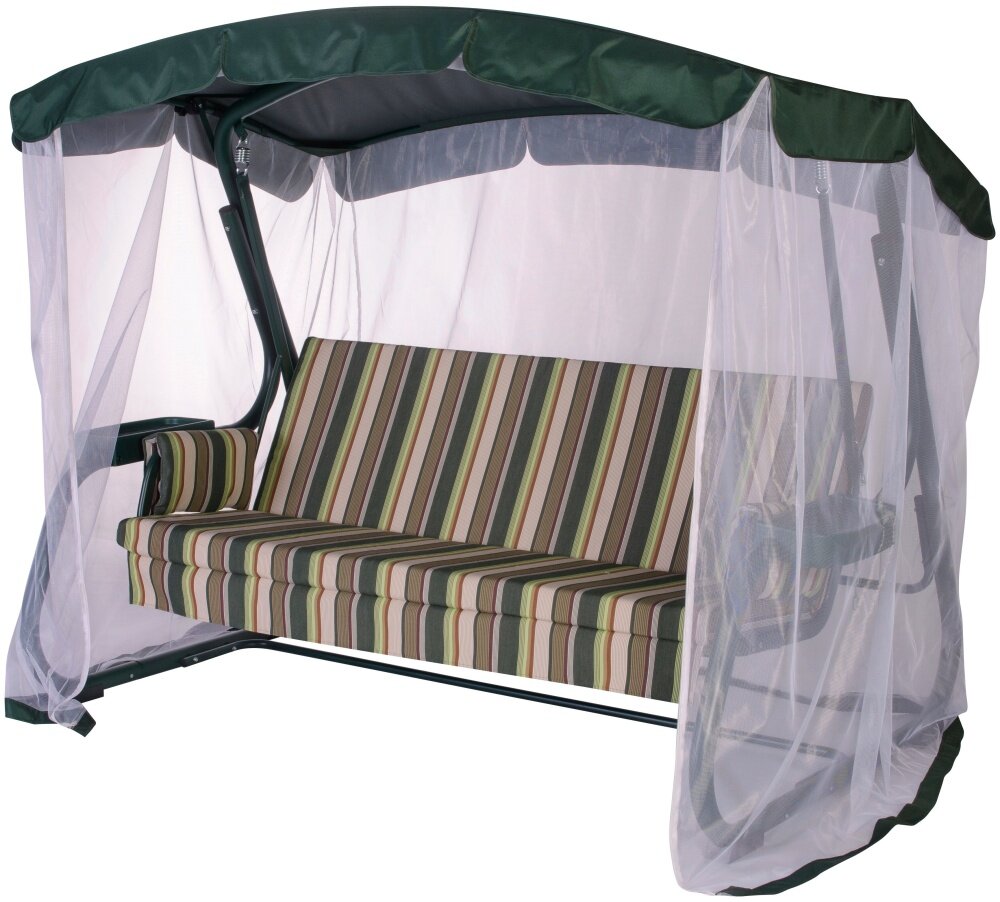 Качели садовые Удачная Мебель "Милан", металл, 3 места, нагрузка до 350 кг