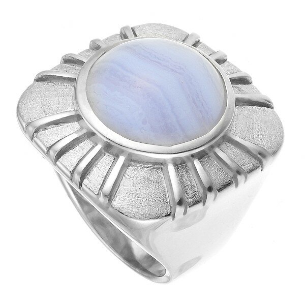Кольцо, серебро, 925 проба, агат