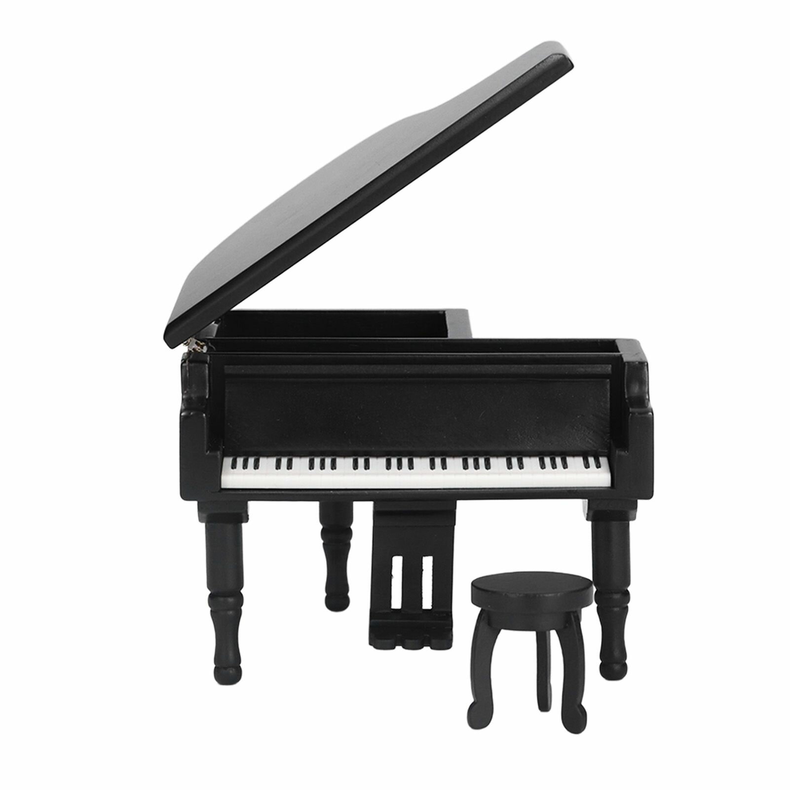 Черная шкатулка-пианино с музыкой, подарок на праздники,