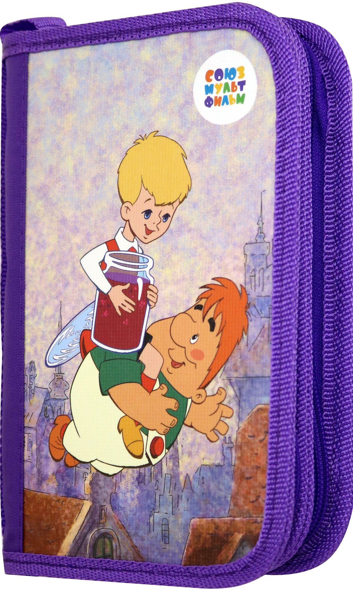 Пенал 2 секции большой "Малыш и Карлсон" (СМФ 12111)