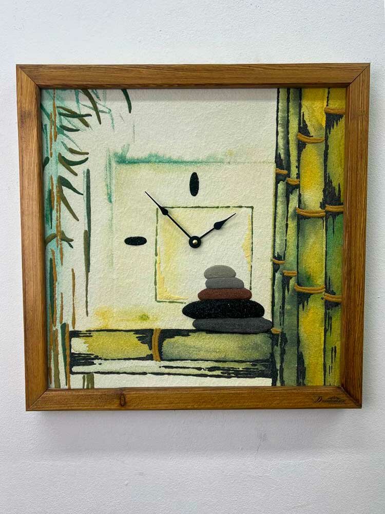 Часы-картина Династия 03-304 Бамбук, багет Лиственница