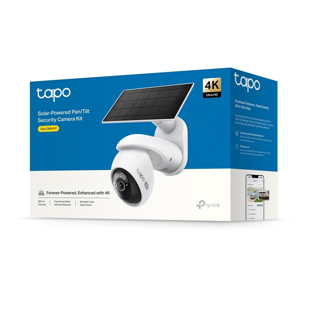 Умная камера TP-Link Tapo C660 KIT Solar-Powered Pan/Tilt Security Camera Kit 4K 8Mp