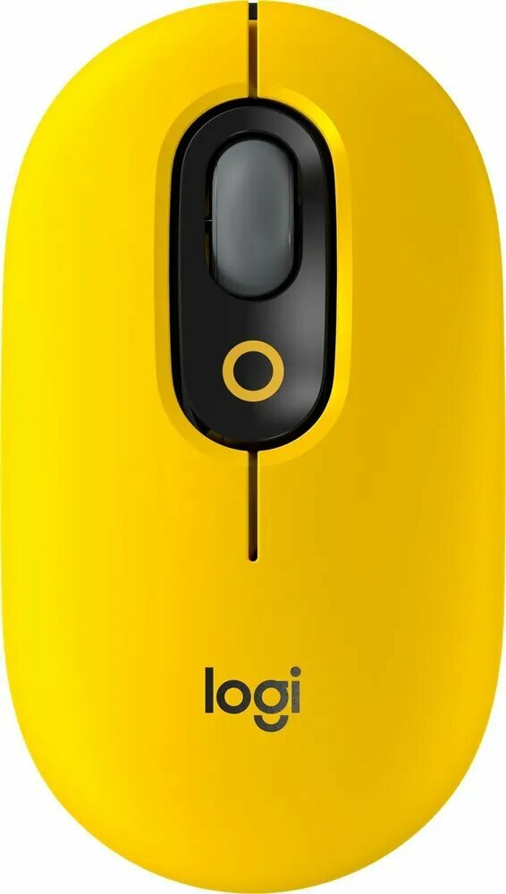 Logitech Мышь беспроводная Pop Mouse Bluetooth, желтый